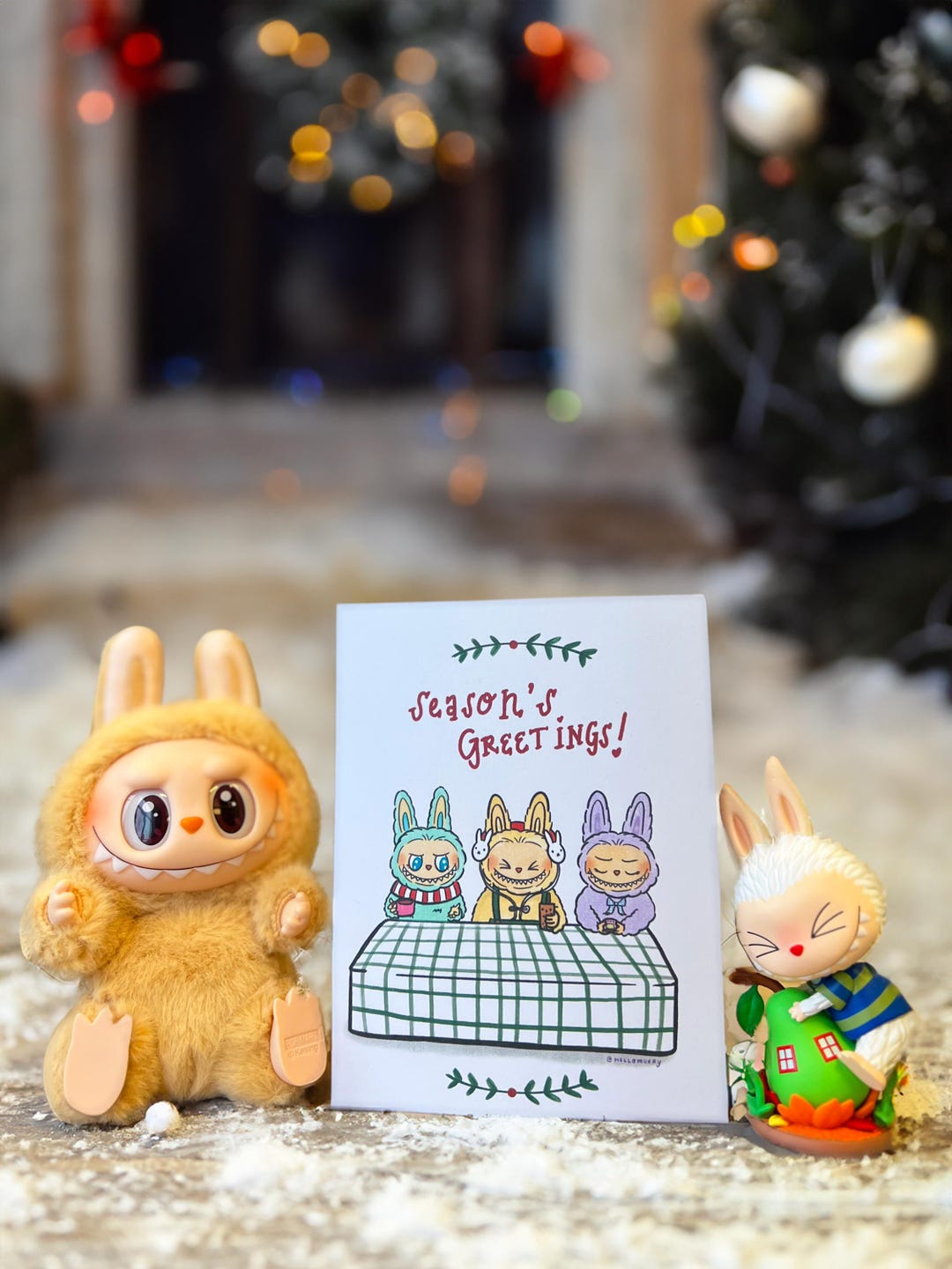 Labubu Holiday Card Labubu Christmas Card Trinket Season's Greetings ...