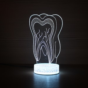 Tooth Dentist Gift 3D Tooth Light Tooth Lamp Gift for Dentist Led Lamp ...