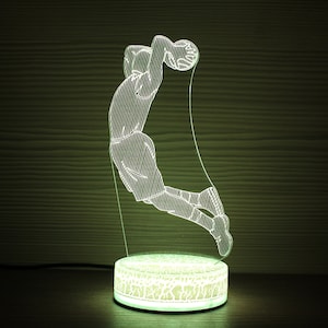 Lebron James Basketball Dunk Gifts Basketball Decor 3D Night Lamp Night ...