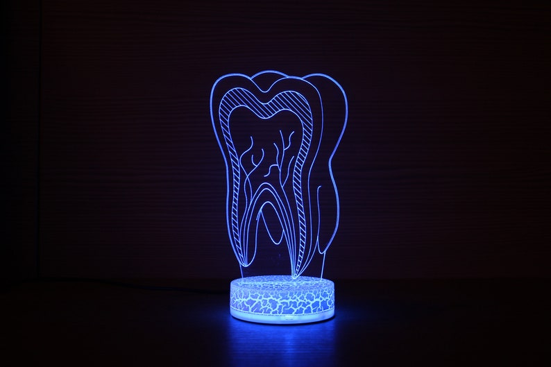 Tooth Dentist Gift 3D Tooth Light Tooth Lamp Gift for Dentist Led Lamp ...