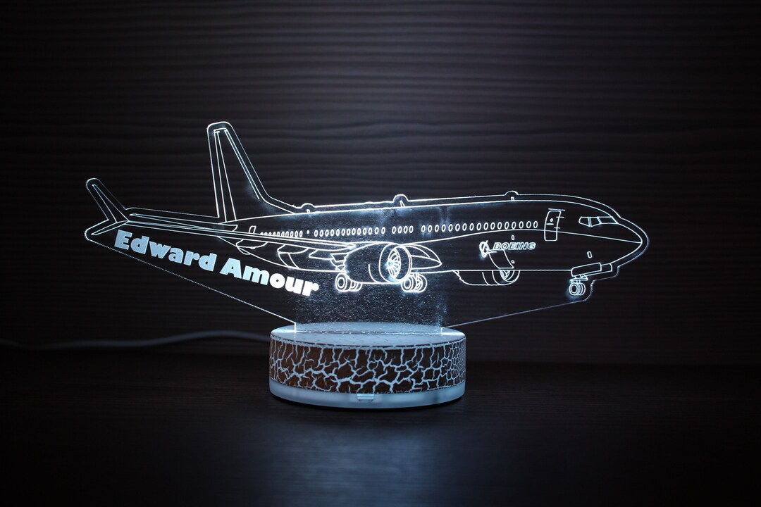 Personalized Airplane Boeing 737 Airplane Mode Air Plane Decor Night ...