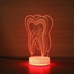 Tooth Dentist Gift 3D Tooth Light Tooth Lamp Gift for Dentist Led Lamp ...