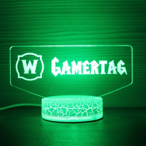 Custom Gamertag World of Warcraft Inspired WOW Custom Led Lamp Led ...