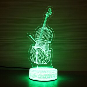 Cello Lamp Cello Gifts Cello Wall Art 3D Night Lamp Cello 3D Night ...