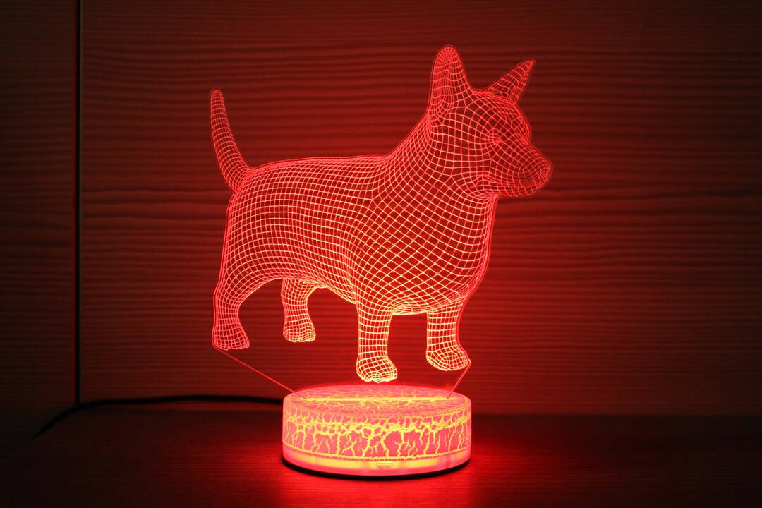 Corgi Dog Corgi Gift 3D Night Lamp Night Light Home Decor 3D Illusion ...