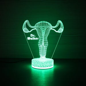 Gynecologist Gift Female Reproductive System Gift for Gynecologist Lamp ...