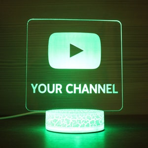Youtube Channel Youtuber Name LED RGB Vlogger Gift Lamp Gamertag ...