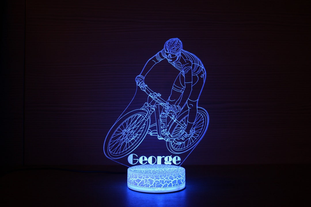 Mountain Biker Gifts MTB Gift Biker Light 3D Night Lamp 3D Night Light ...