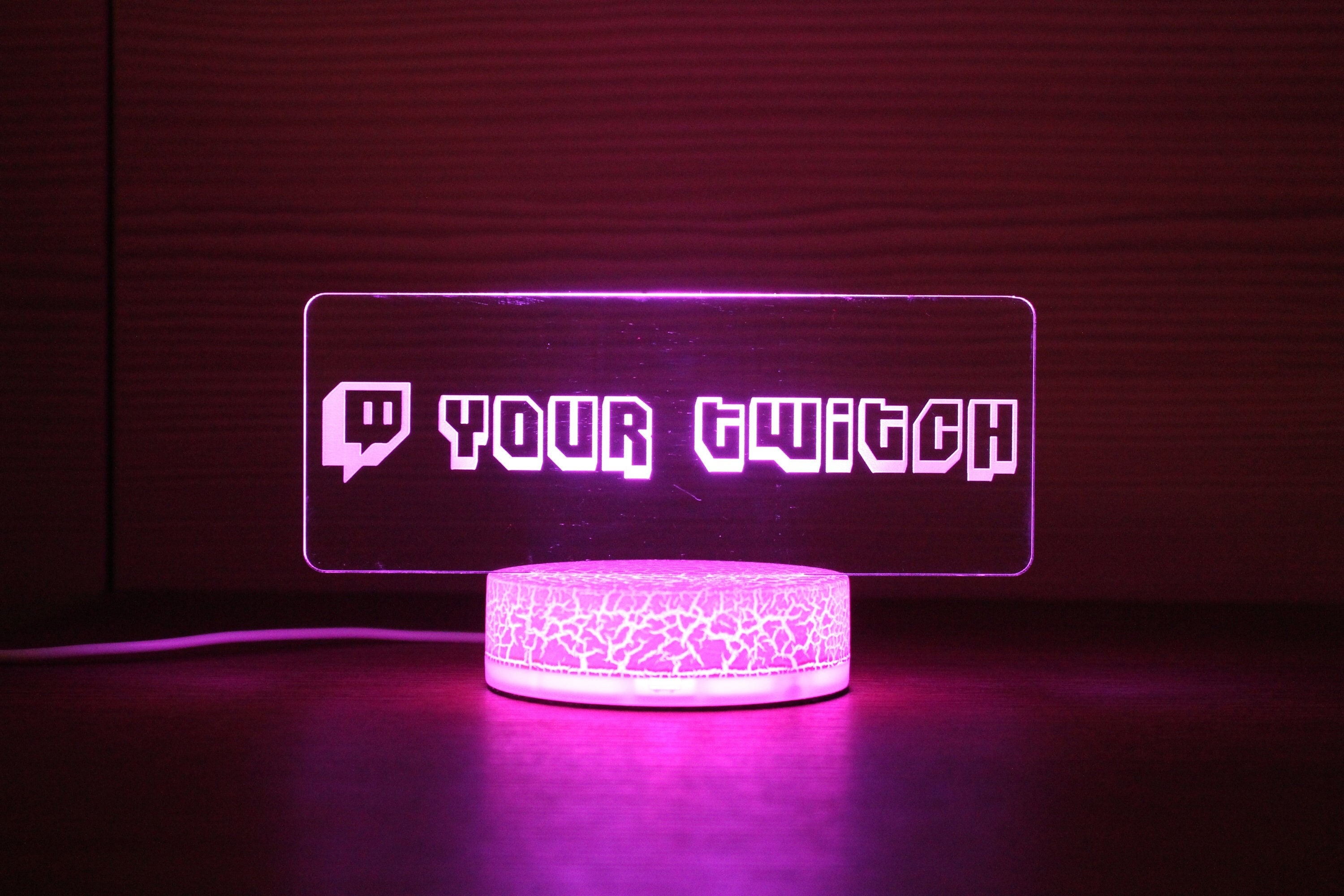 Streamer Gift Twitch Channel Gamertag Streaming Gamer Gift LED - Etsy