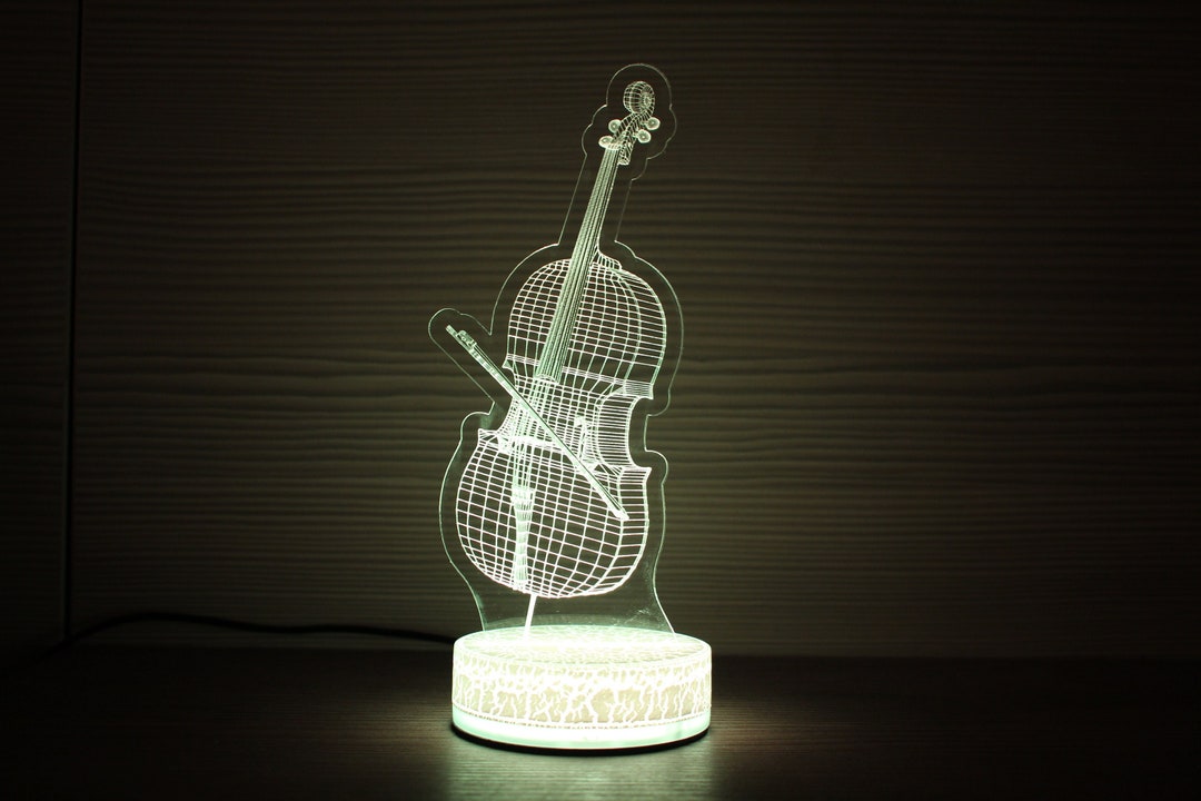 Cello Lamp Cello Gifts Cello Wall Art 3D Night Lamp Cello 3D Night ...
