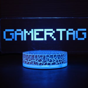 Personalized Gamertag Twitch Streaming Night Light, Gamer Tag Name Sign ...