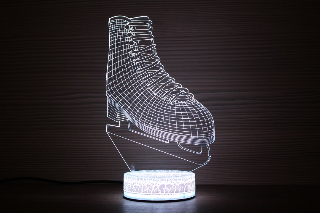 Ice Skating Party Ice Skate 3D Night Lamp 3D Night Light Children Home ...