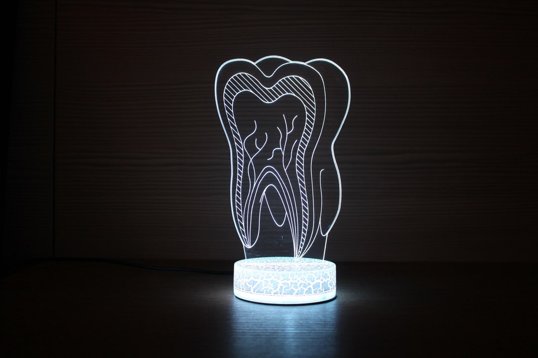 Tooth Dentist Gift 3D Tooth Light Tooth Lamp Gift for Dentist Led Lamp ...