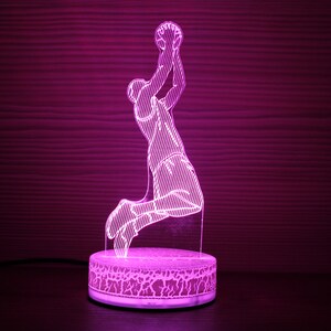 Personalized Basketball Gifts Basketball Decor 3D Night Lamp Night ...