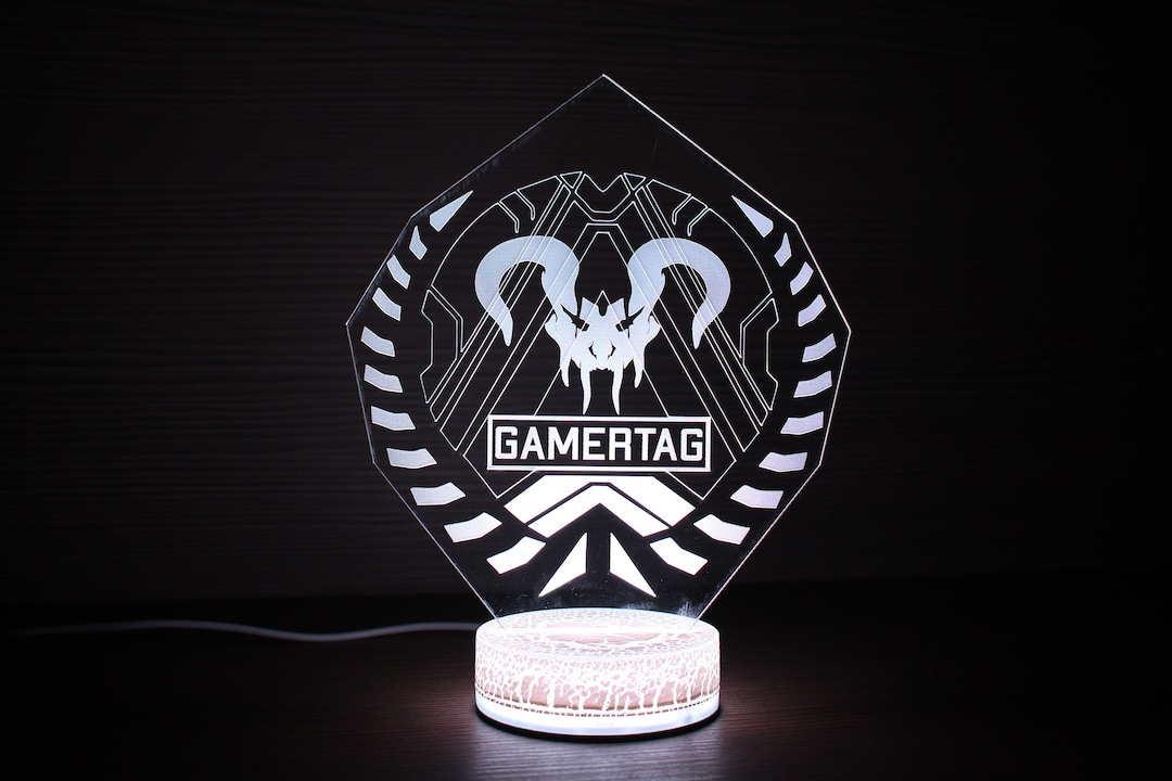 Personalized Insignia Predator Rank Gamertag Apex Inspired LED Sign ...