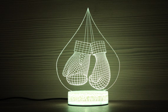 Boxing Gloves Boxing Gift 3D Night Lamp 3D Night Light - Etsy