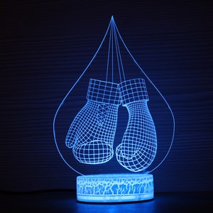 Boxing Gloves Boxing Gift 3D Night Lamp 3D Night Light Children Light ...