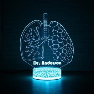 Pulmonologist Gift Lungs Gift 3D Lung Doctor Gifts Led Lamp 3D Night ...