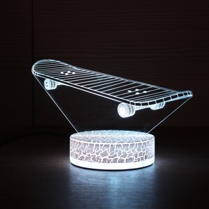 Skateboard Gift for Staters Skater Party Skater Shoes 3D Night Lamp 3D ...