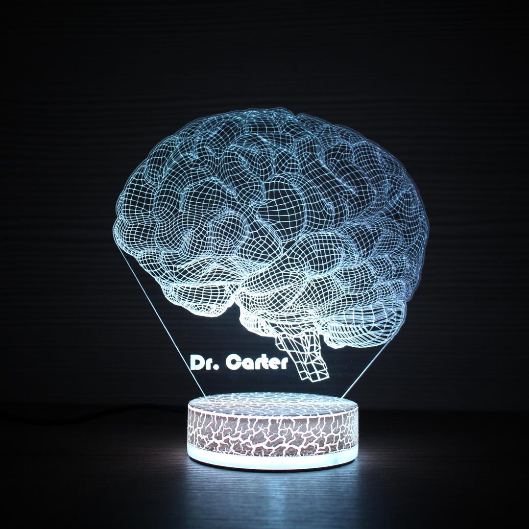 Brain Lamp Neurologist Gift Brain Light Gift for Neurologist 3D Brain ...