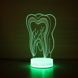 Tooth Dentist Gift 3D Tooth Light Tooth Lamp Gift for Dentist Led Lamp ...