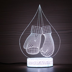 Boxing Gloves Boxing Gift 3D Night Lamp 3D Night Light Children Light ...