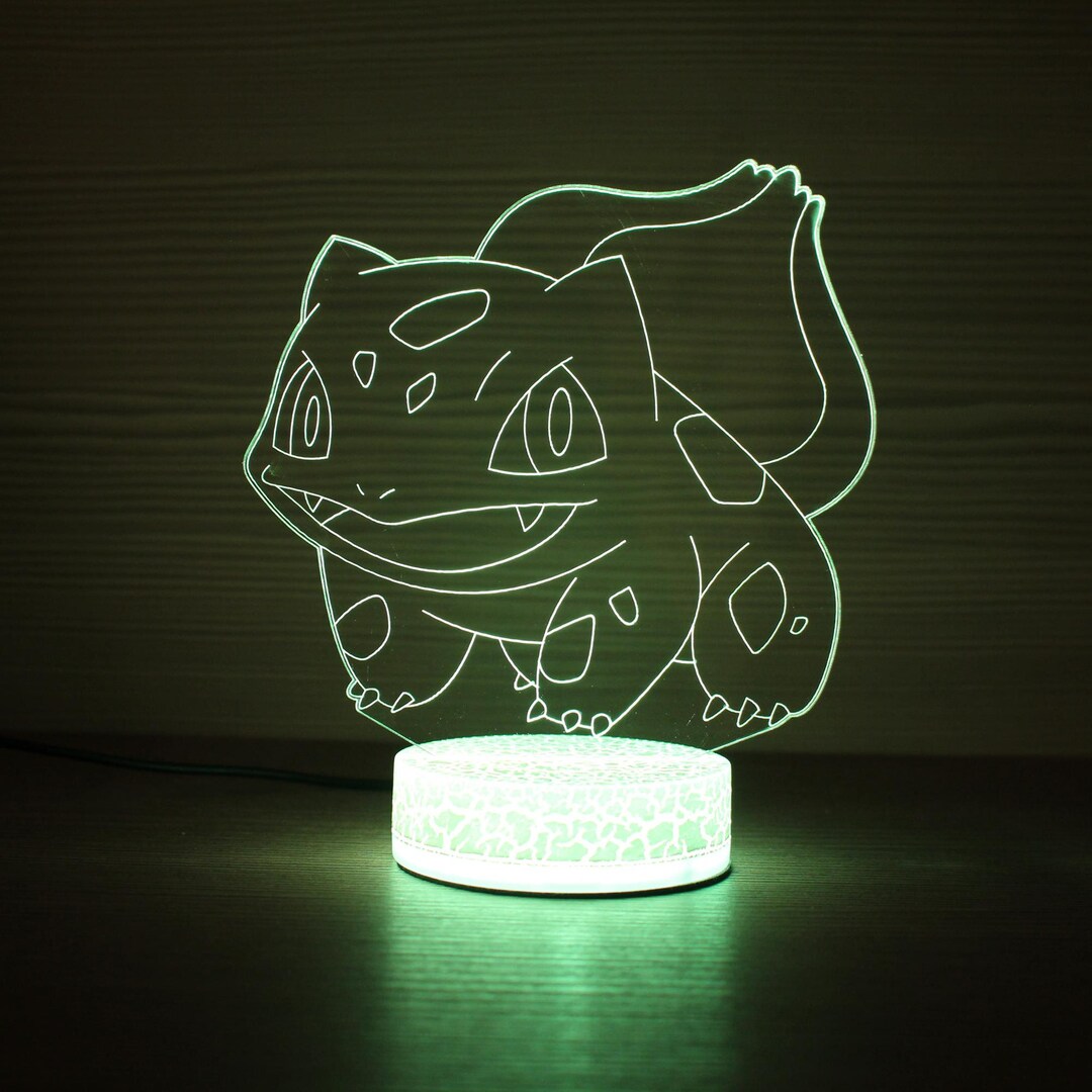 Bulbasaur Pokemon Gift Pikachu Party Pin Bulbasaur Light 3D Night Lamp ...
