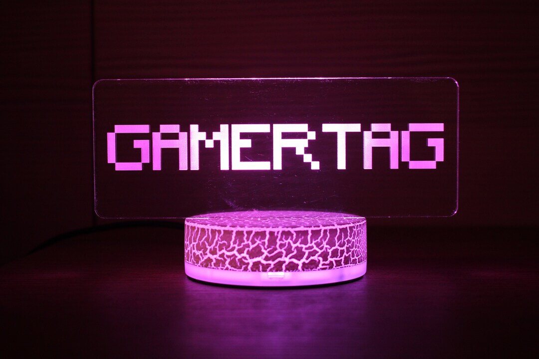 Personalized Gamertag Twitch Streaming Night Light Gamer Tag - Etsy
