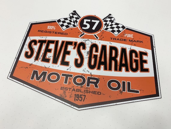 Custom Metal Vintage Garage / Motor Oil Sign - Etsy
