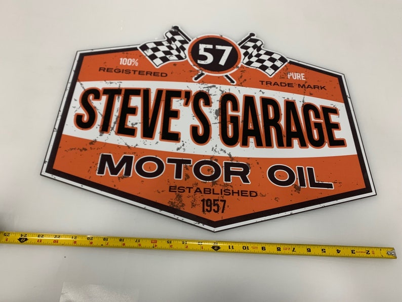 Custom Metal Vintage Garage / Motor Oil Sign - Etsy