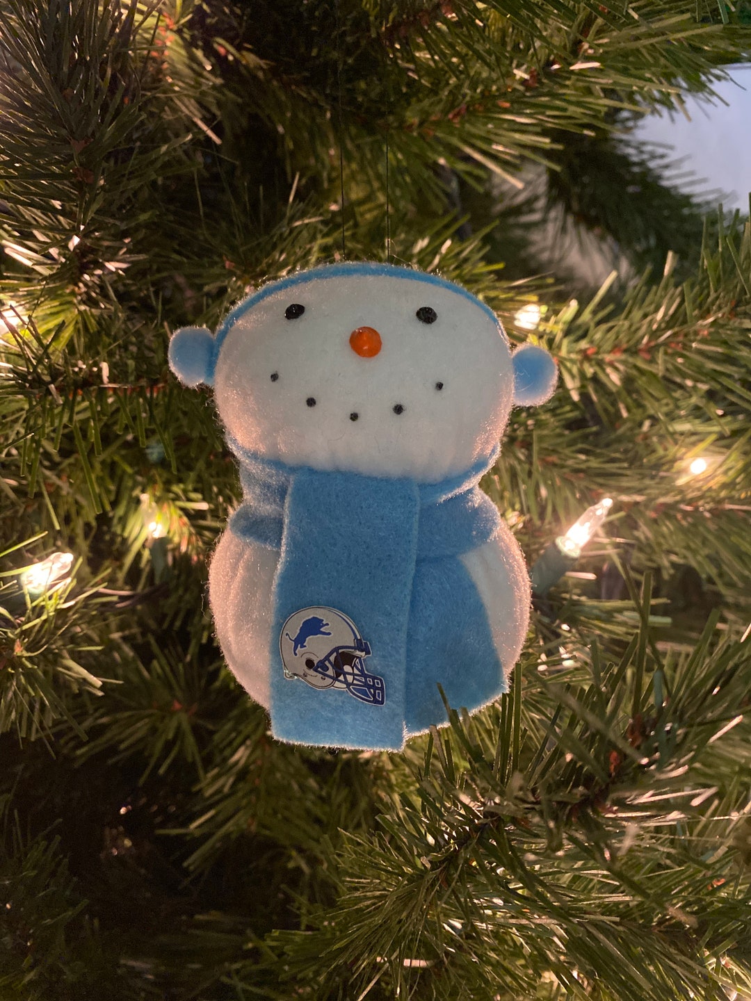 Detroit Lions Sportfan Snowman Ornament - Etsy