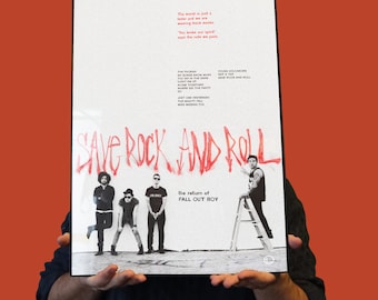 Fall Out Boy Save Rock and Roll Tour Music Poster Vintage Punk Rock ...