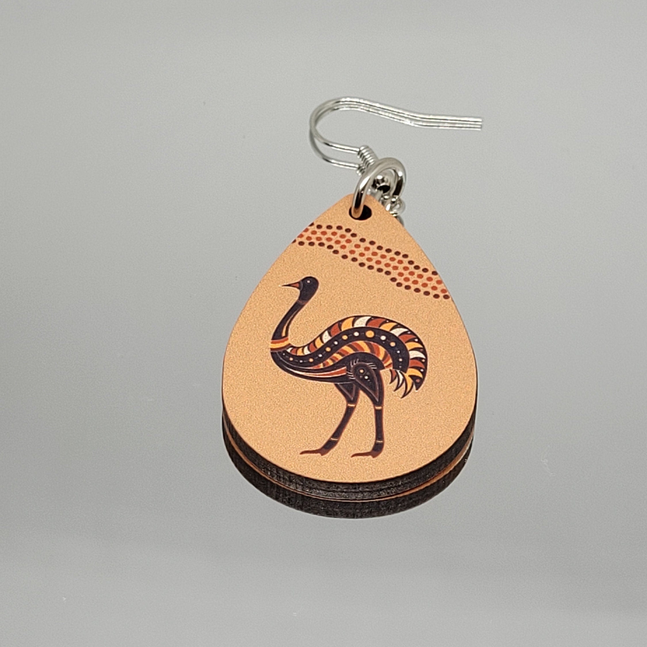 Beautiful Indigenous Australian Emu Design on Tear Drop - Etsy