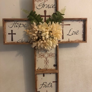 Rustic Farmhouse Wooden Handmade Cross - Etsy