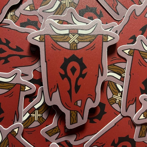 Horde Faction Battle Flag Wow Fanart Sticker - Etsy