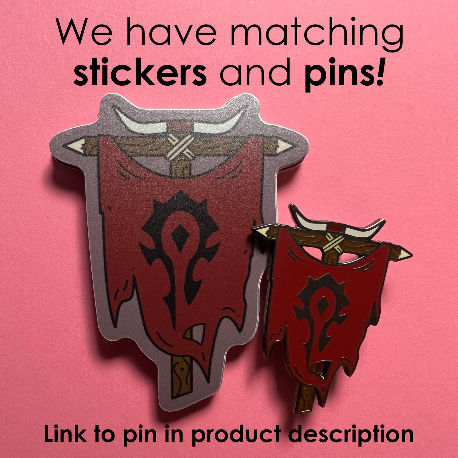Horde Faction Battle Flag Wow Fanart Sticker - Etsy
