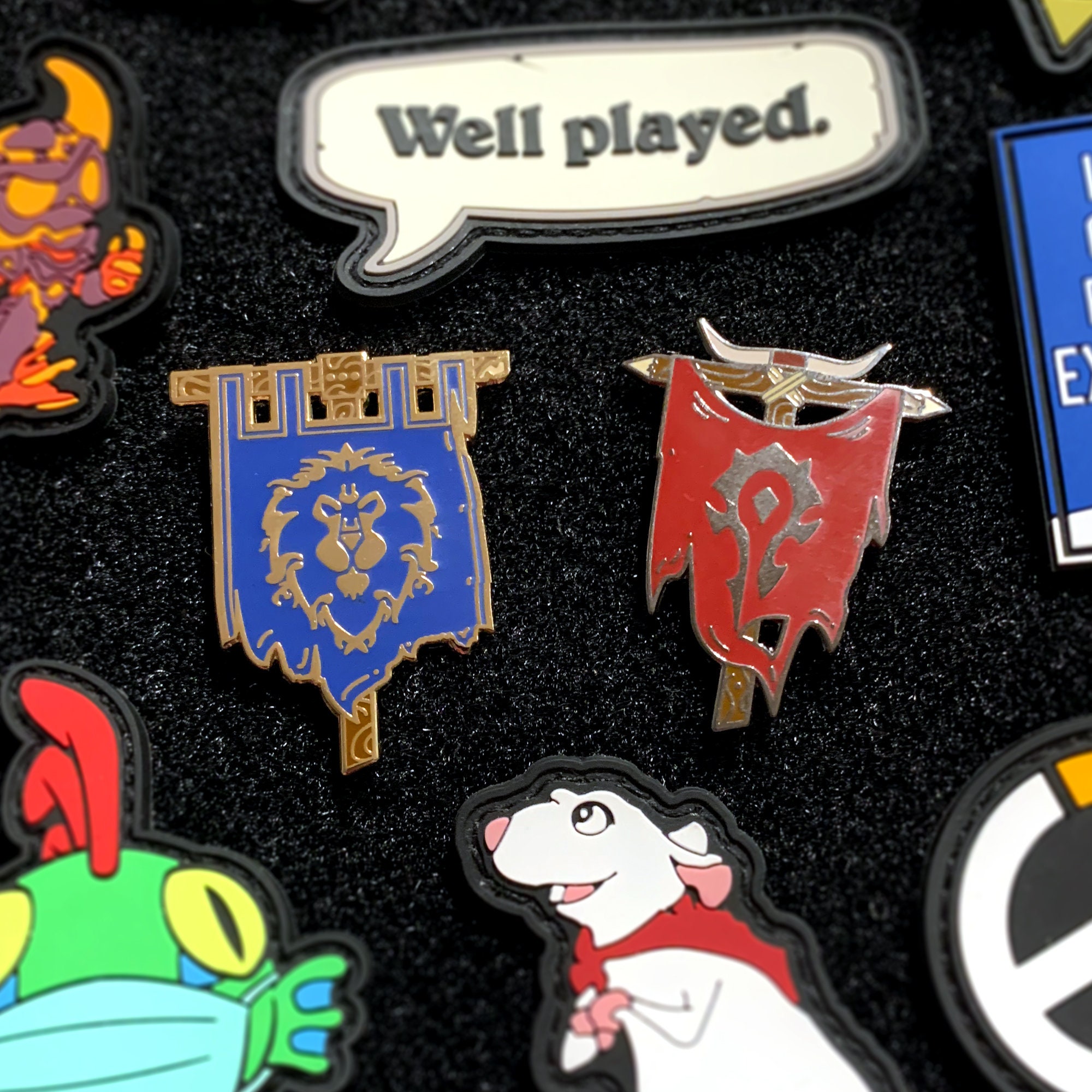 Faction Battle Flags Wow Fanart Hard Enamel Pin - Etsy