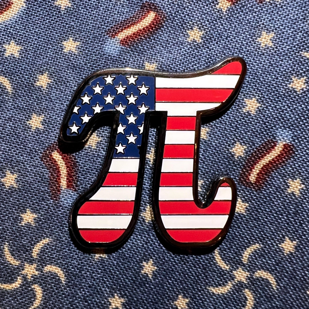 American Pi Hard Enamel Pin - Etsy
