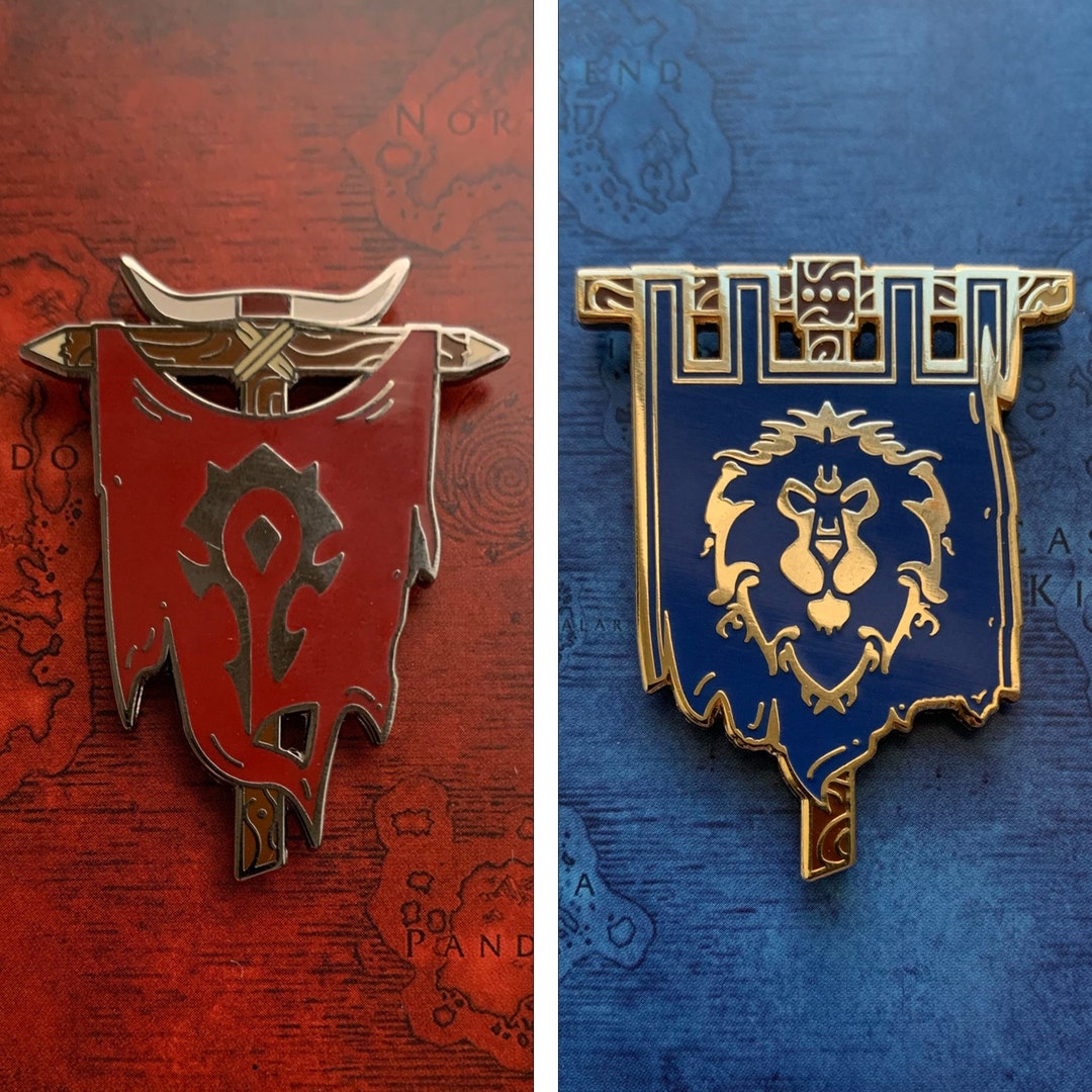 Faction Battle Flags Wow Fanart Hard Enamel Pin - Etsy
