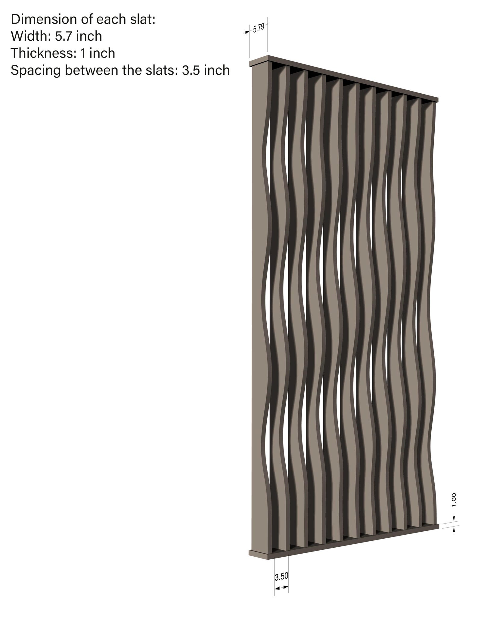 Wavy MDF Slat Divider: Modern Parametric Partition Panel - Etsy UK