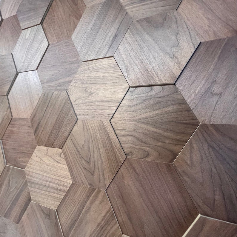 Wooden Hexagon Honeycomb Wood Original Wall Decor Easy - Etsy