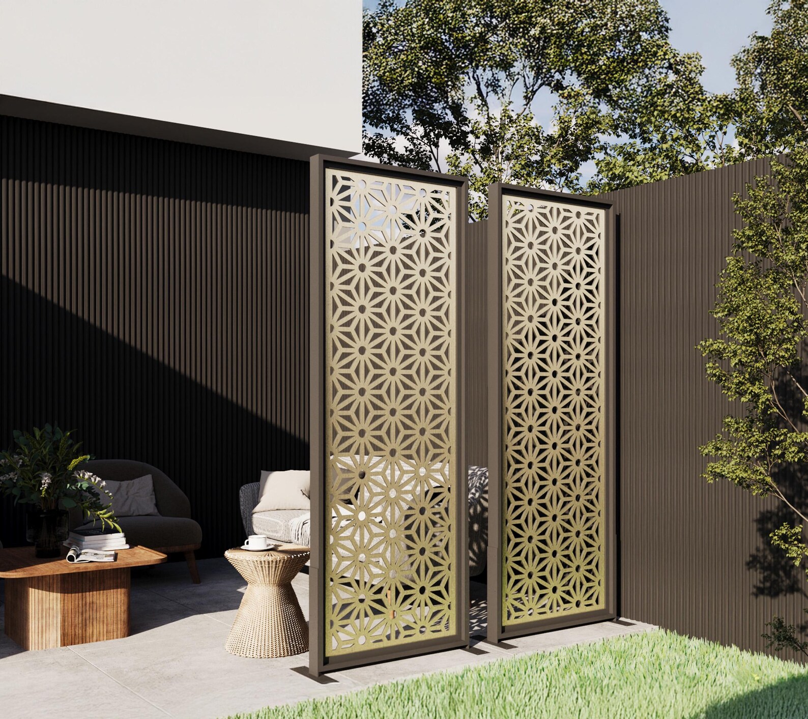 Outdoor Privacy Screen and Garden Home Art, Custom Size and Pattern ...