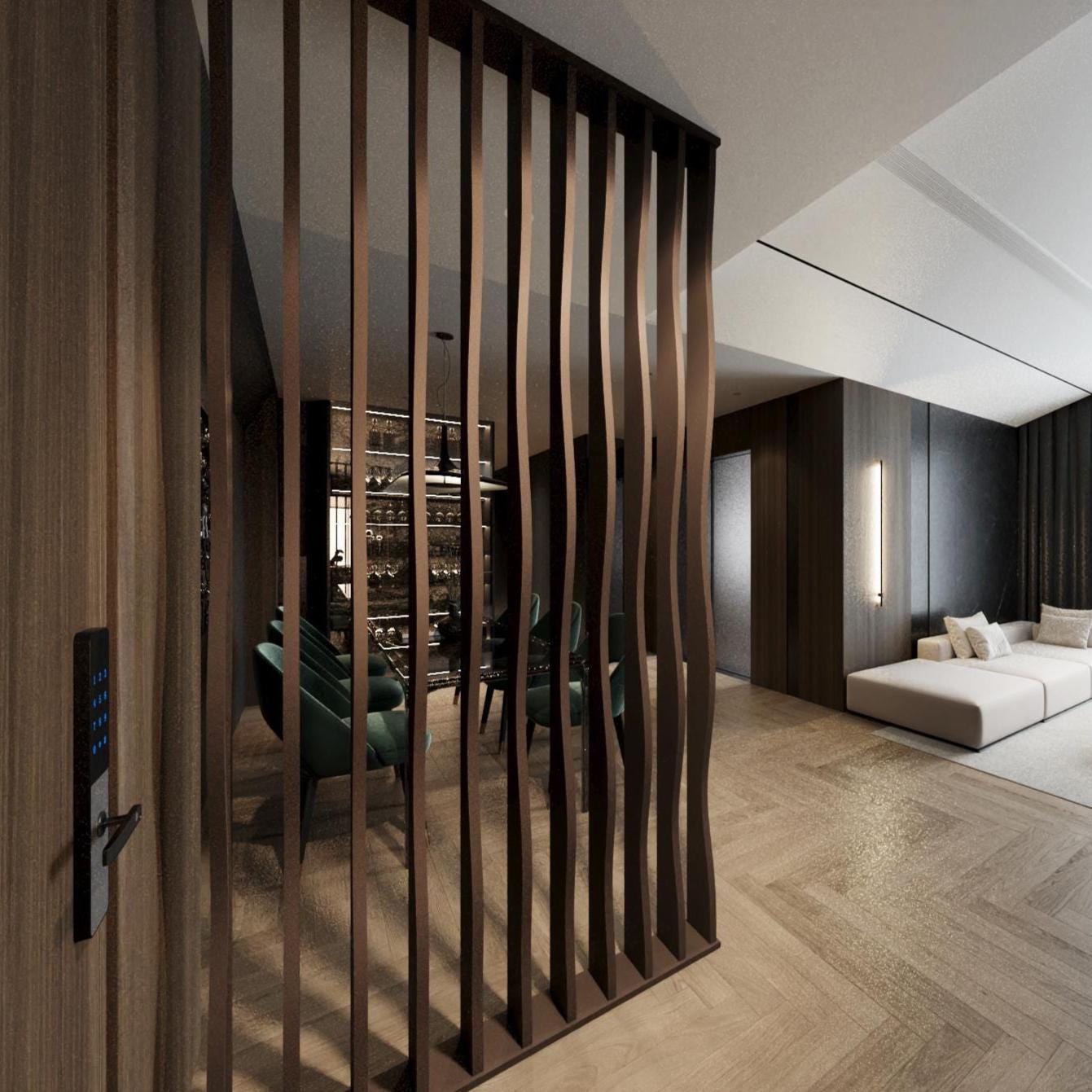 Wavy MDF Slat Divider: Modern Parametric Partition Panel - Etsy UK