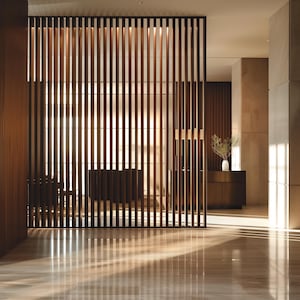 Fully Rotatable Wood Slats | Customizable Room Dividers | Adjustable ...