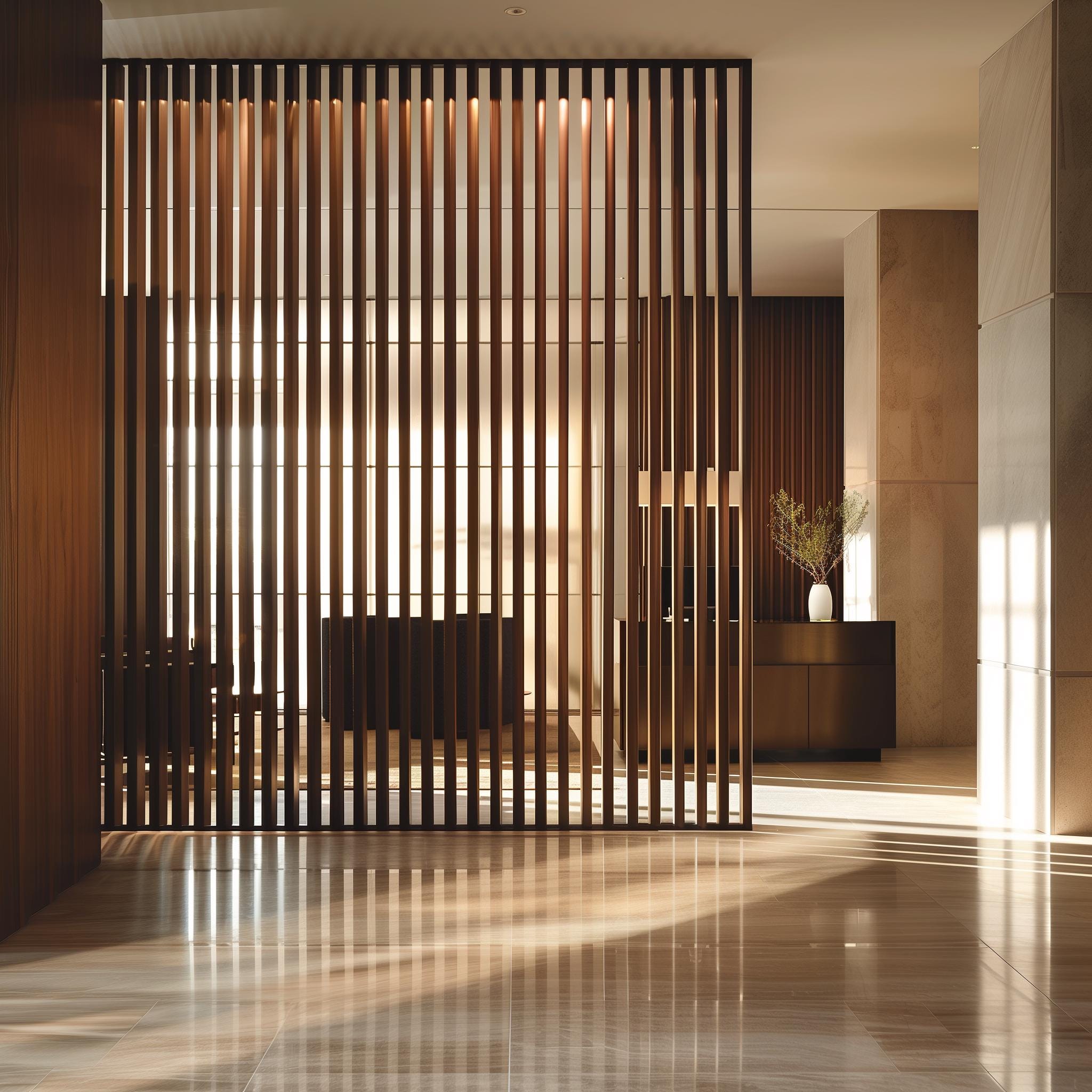 Fully Rotatable Wood Slats | Customizable Room Dividers | Adjustable ...