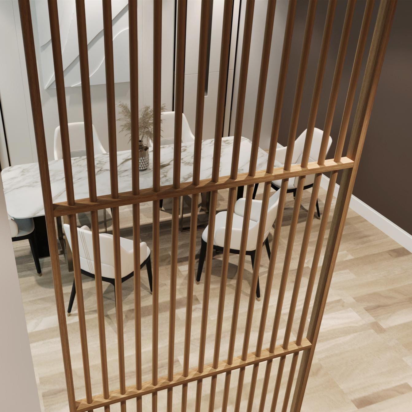 Bamboo Pole Room Divider: Natural Vertical Slat Partition - Etsy