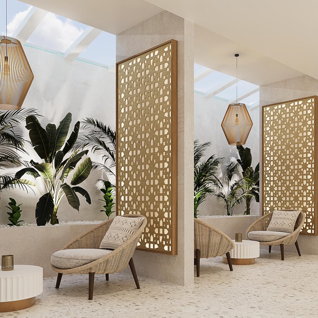 Custom LED Wall Panel – Solid Wood Frame With Cnc-cut Decorative ...