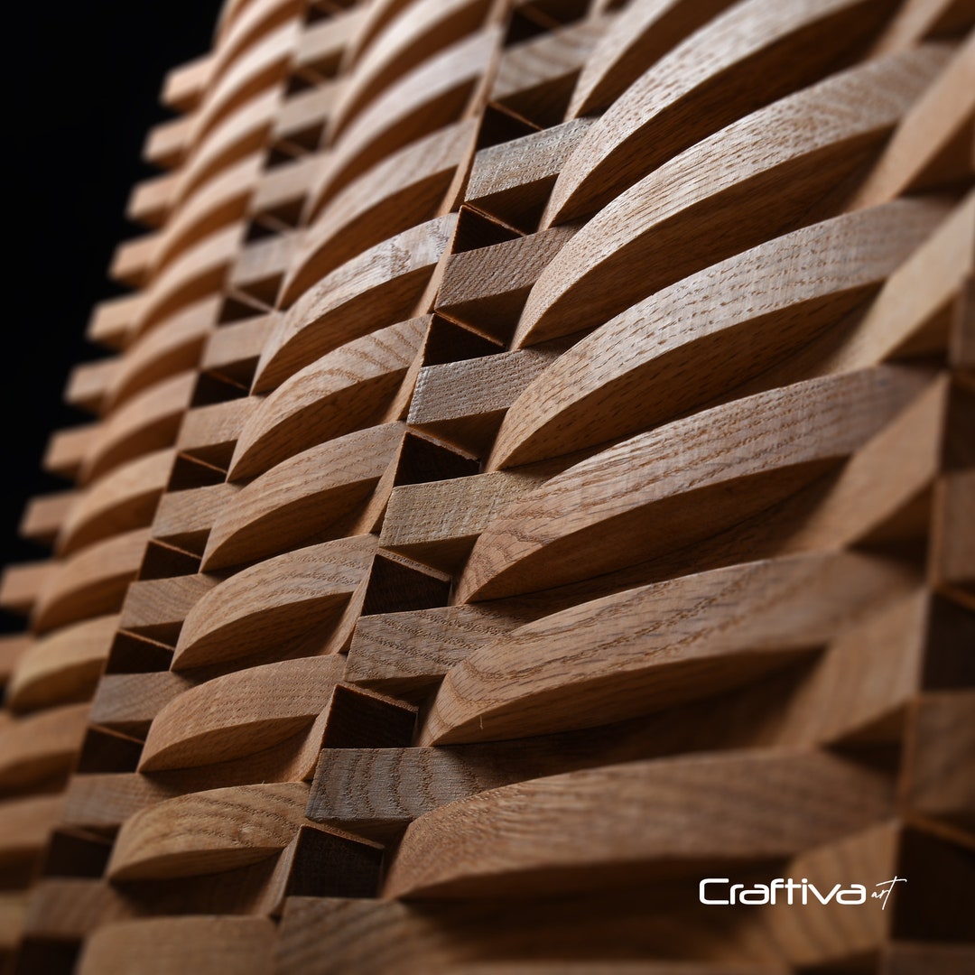 Acoustic Panel, 3d Wall Paneling, DIY Wall Décor Wooden Tiles, Seamless ...