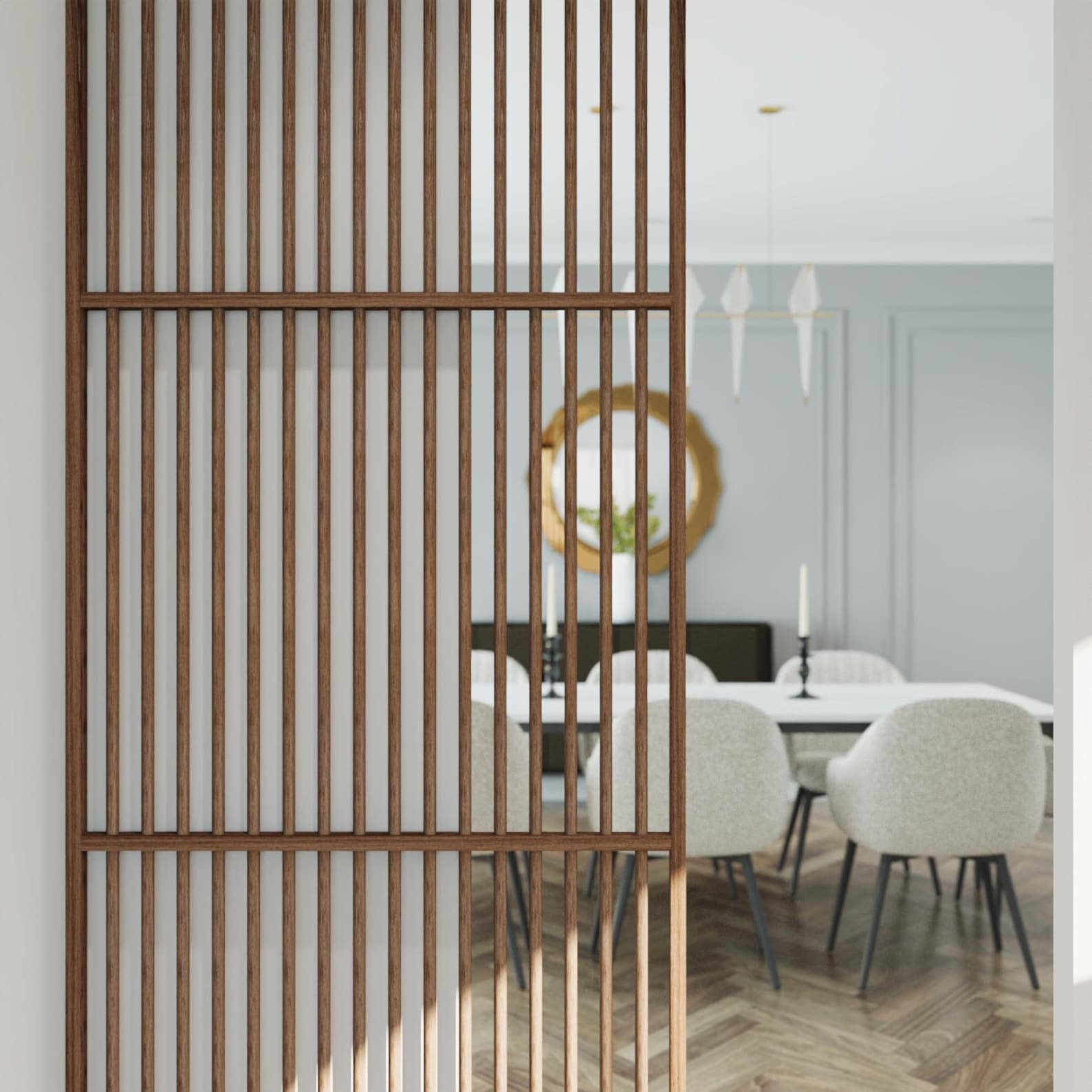 Bamboo Sliding Barn Door With Solid Oak Frame | Custom Interior Door ...