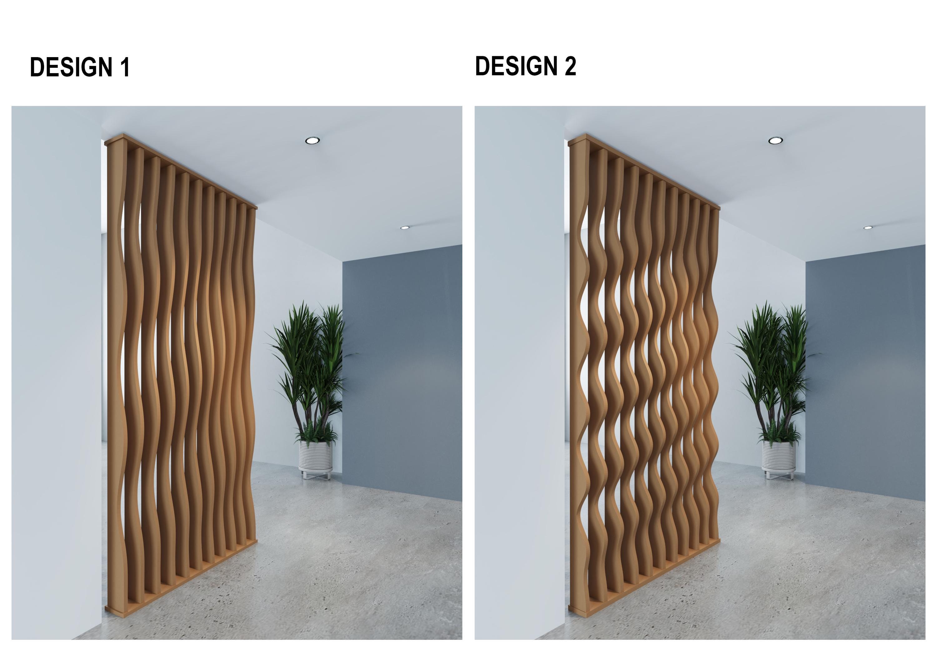 Wavy MDF Slat Divider: Modern Parametric Partition Panel - Etsy UK